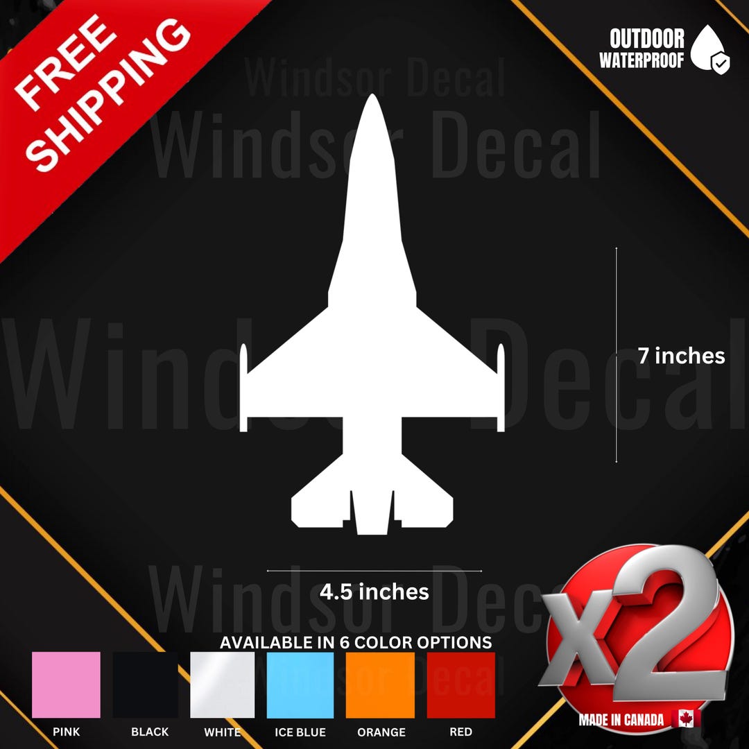 2X Fighter Jet Vinyl Decal: Military Aviation Art, 7" - Etsy