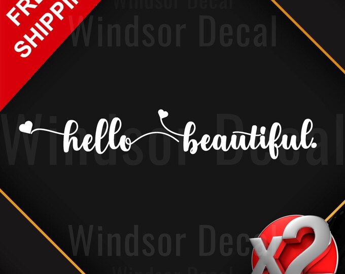 Hello Darling Greeting Quote Vinyl Decal for Bedroom Decor, Mirrors ...