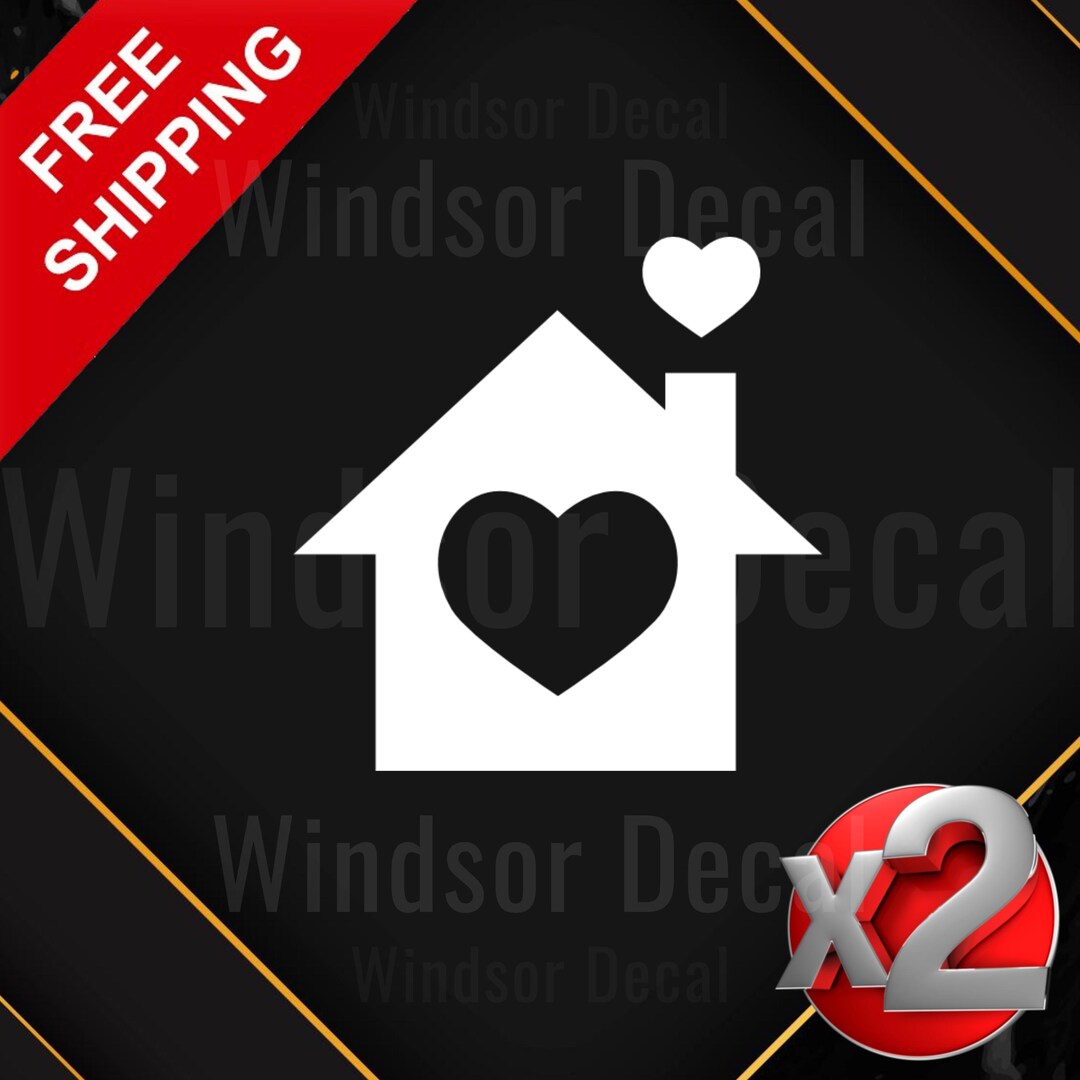 2X Dog Home Love Decal | Love My Home Dog Decal | Make My Day Vinyl ...