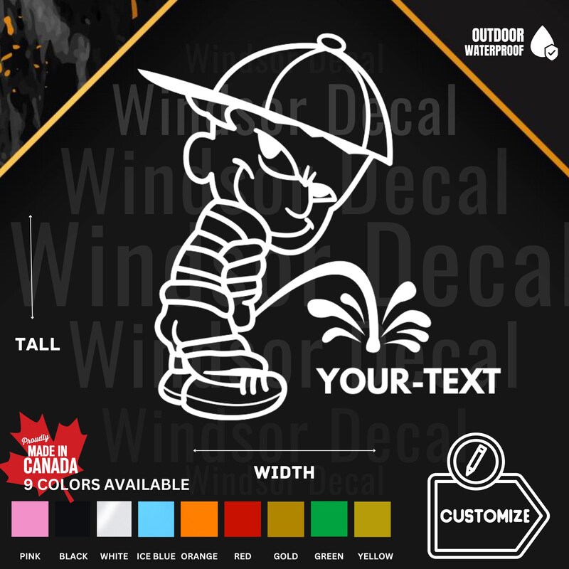 Calvin Pee on Decal - Etsy