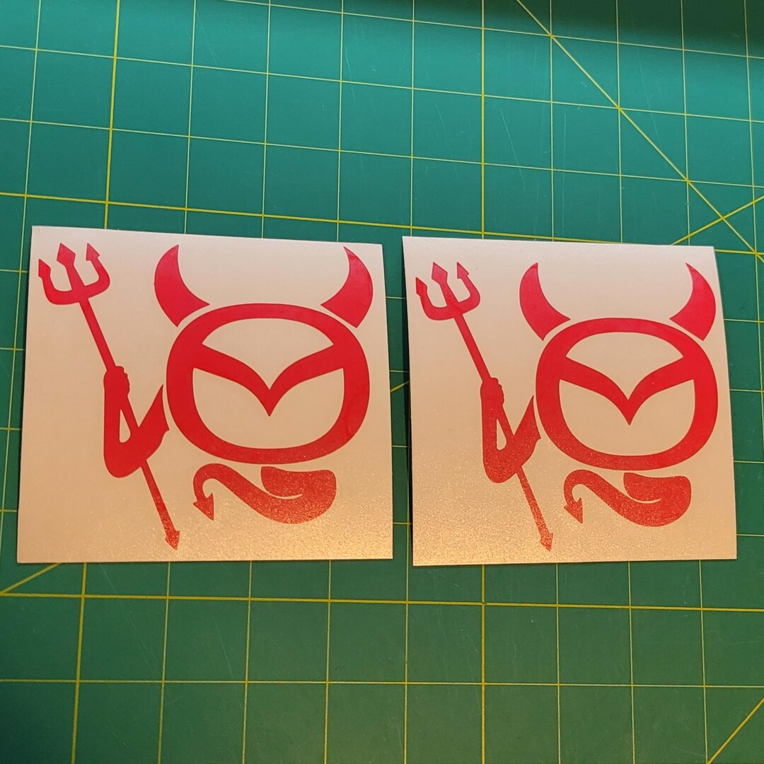 2X Car Horns Devil Decal: Custom Vinyl Car Sticker - Etsy