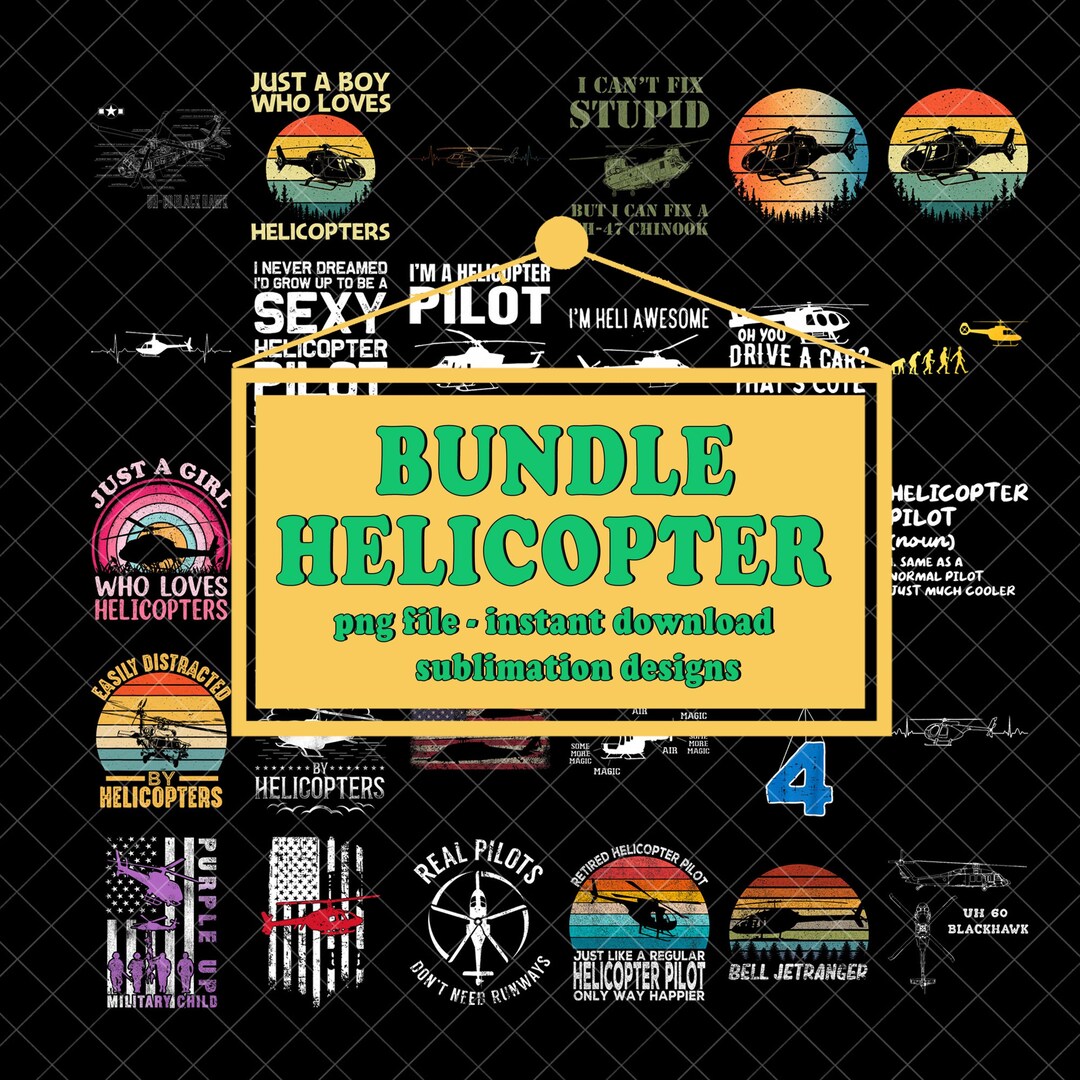 Helicopter Png Bundle, Helicopter Pilot Gift, Helicopter Pilot Shirt ...