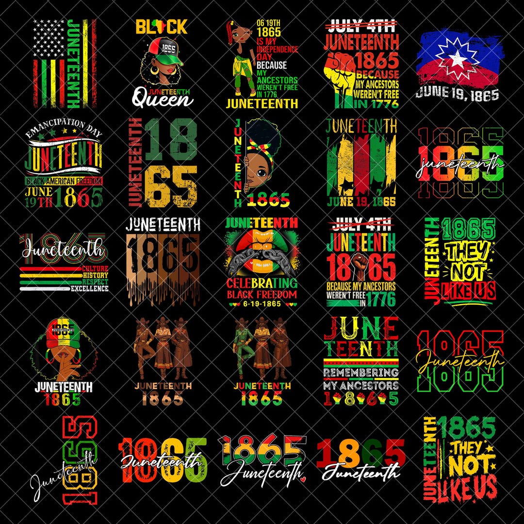 Juneteenth 1865 PNG Bundle, Juneteenth Designs, Black History Month ...