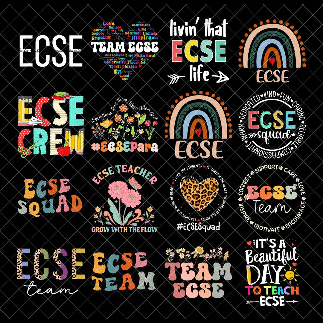 ECSE Teacher Png Bundle, Early Childhood Special Education Png, Team ...