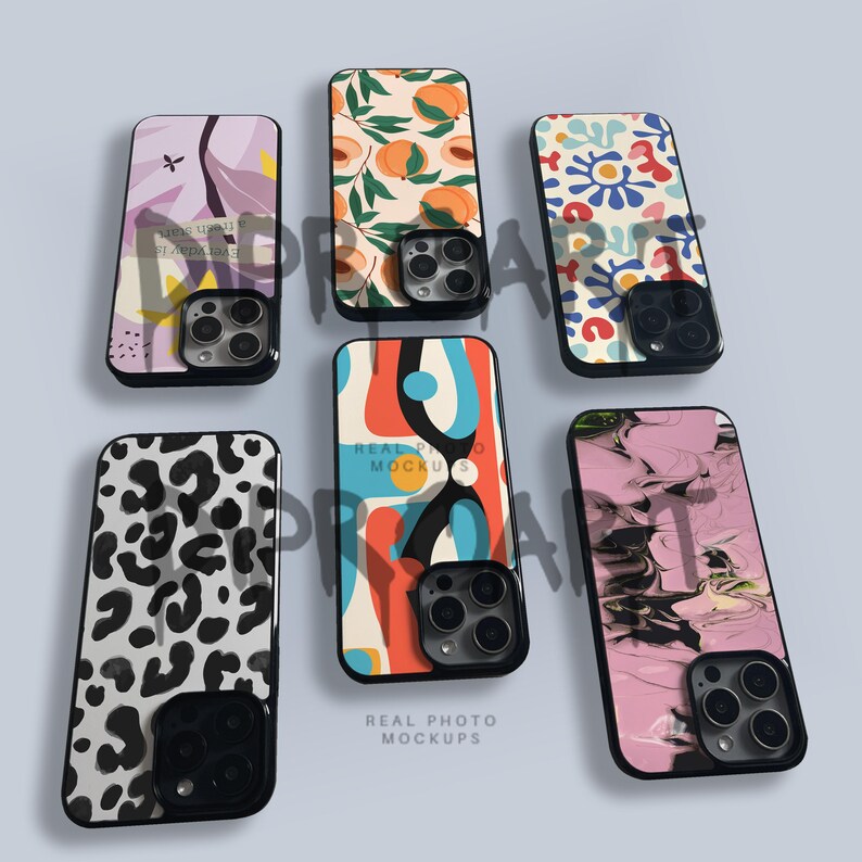 IPhone 14 15 2D Case Mockup - Sublimation Case Mockup - 6 X iPhone 15 ...