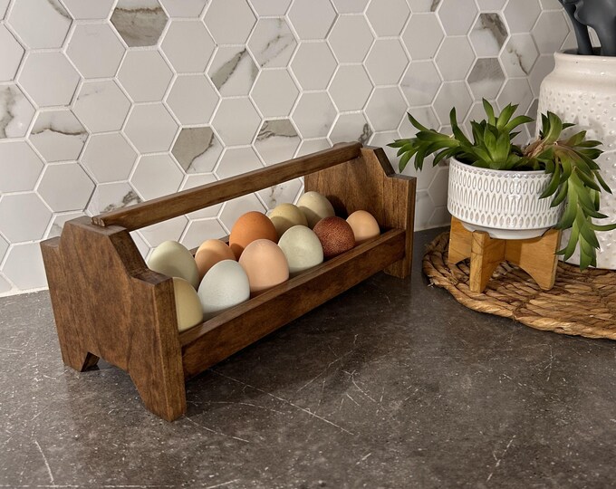 Stackable Wooden Egg Crate-unique Gift for Homesteader-kitchen Decor ...