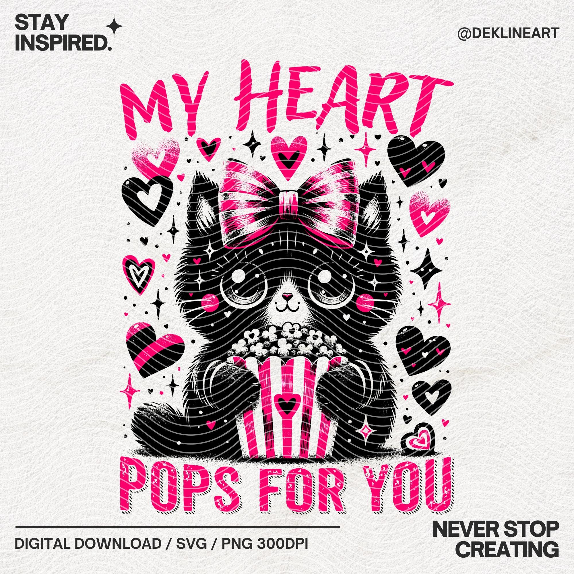 My Heart Pops for You, SVG PNG Files, Valentines Designs, Trendy Funny ...