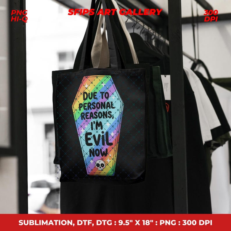 Snarky Skull PNG: I'm Evil Now, Funny Sarcastic Design (digital ...