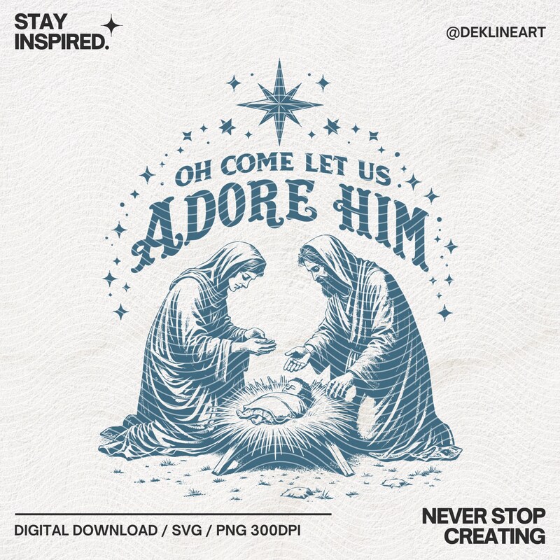 Oh Come Let Us Adore Him Svg - Etsy