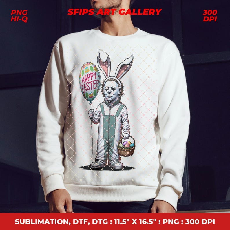 Horror Easter Bunny Slasher PNG (digital Download) - Etsy