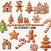 Gingerbread Watercolor Clipart: Christmas PNG Images (digital Download ...