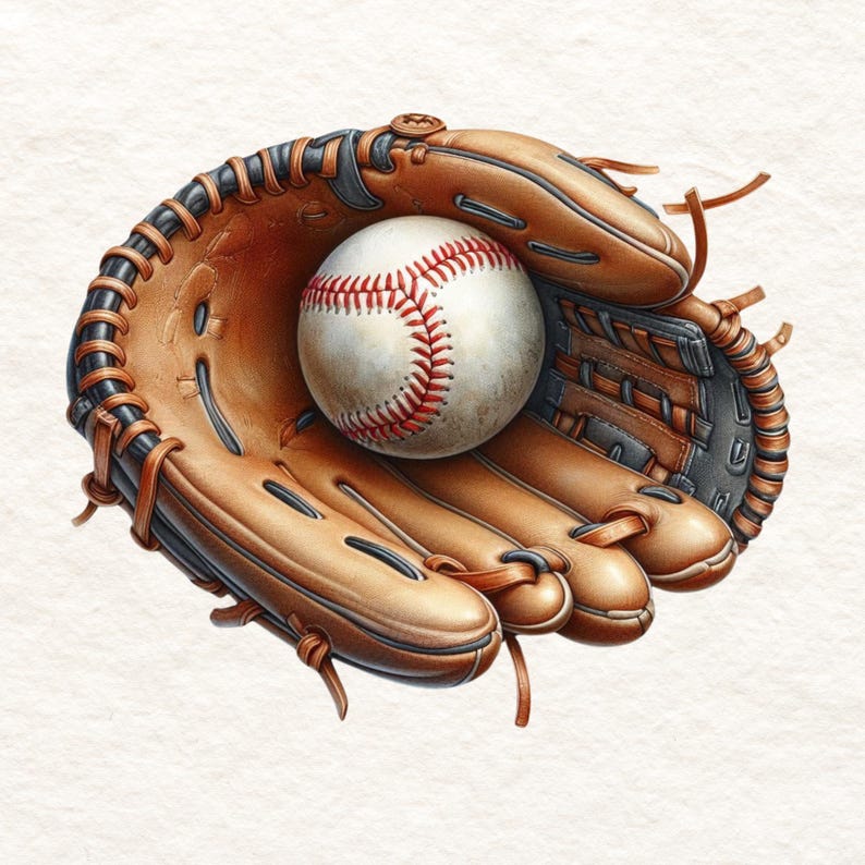 25 Baseball Watercolor Clipart: Sports Graphics (PNG Digital Download ...