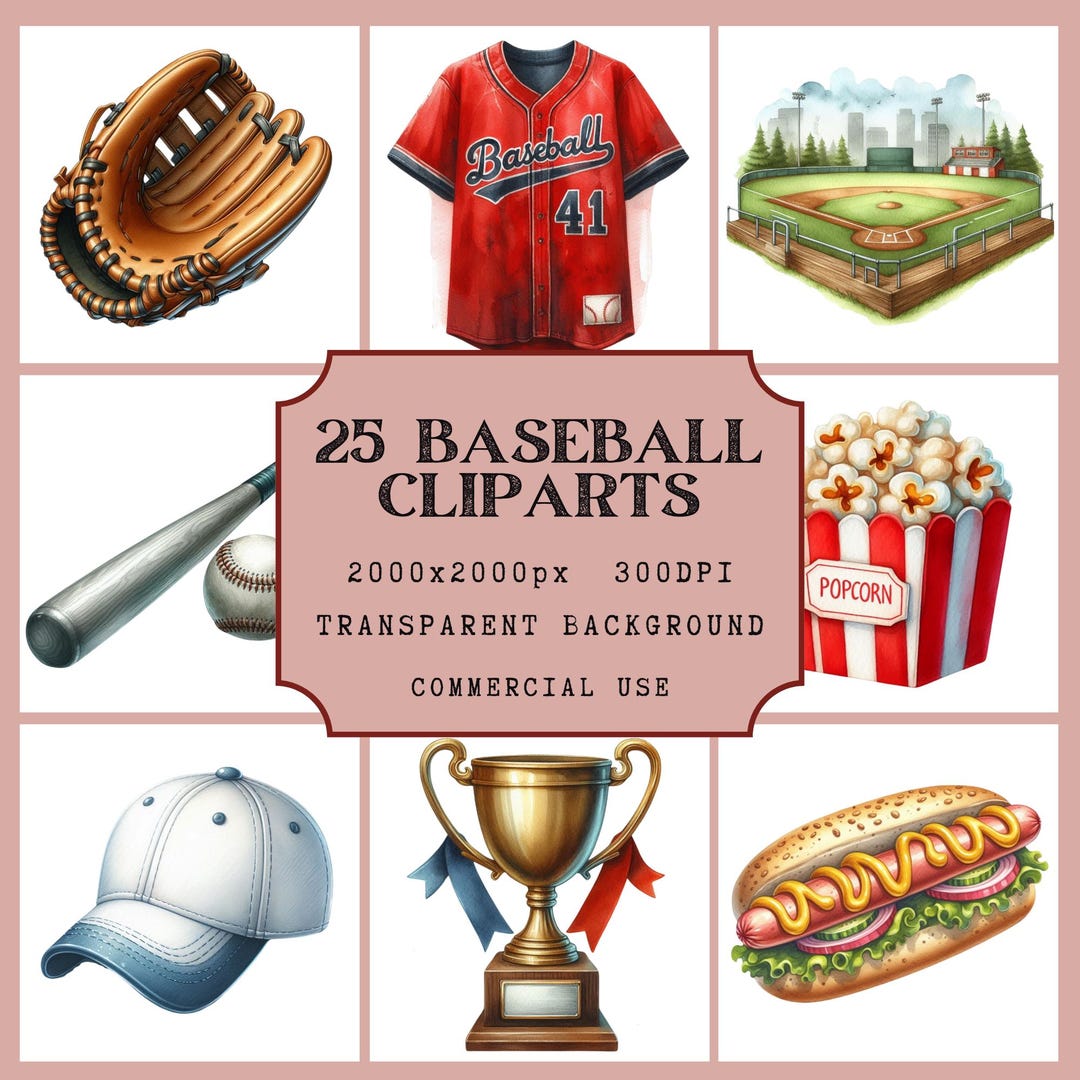 25 Baseball Clipart | Baseball PNG | Sports Clipart | Baseball ...
