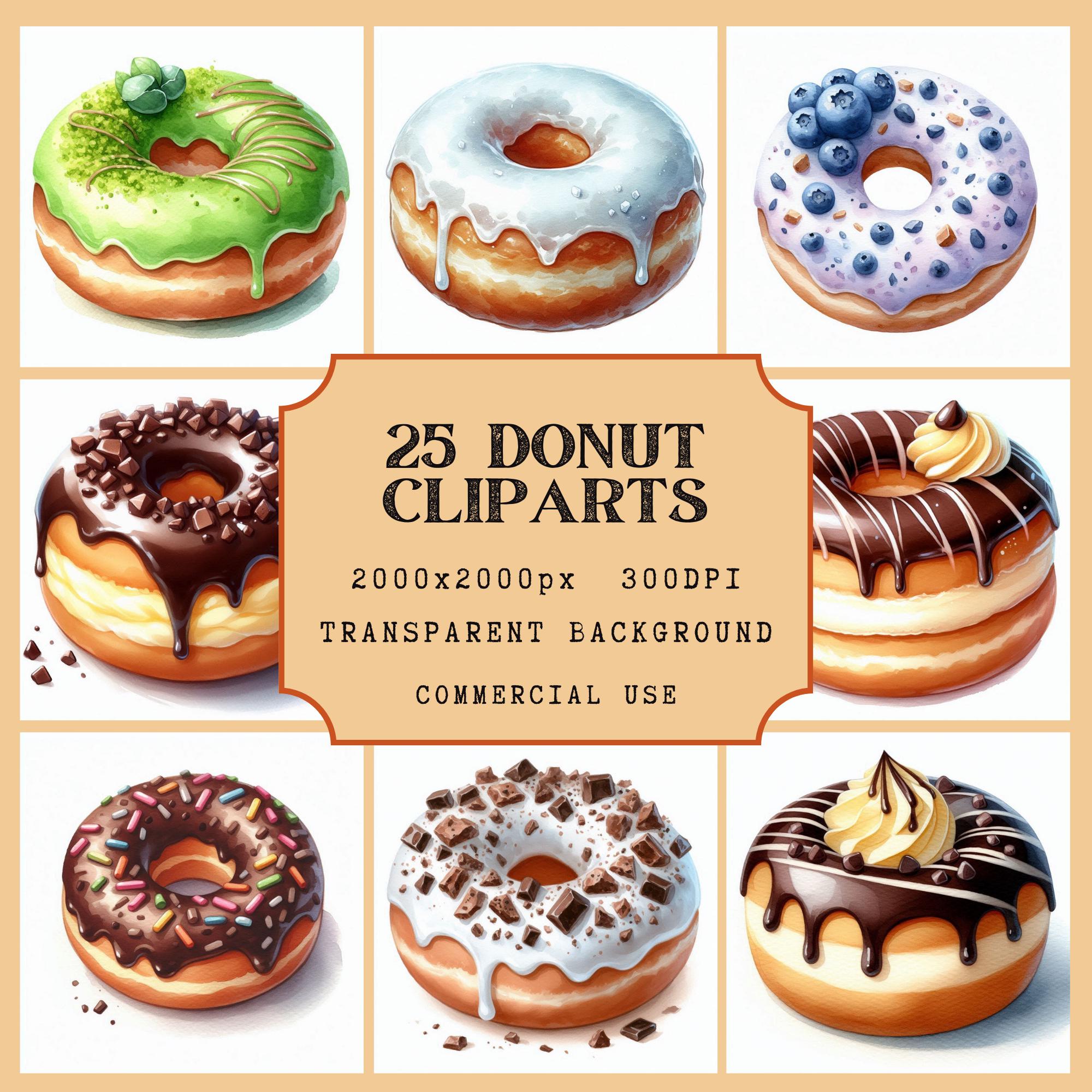 25 Donut Clipart Donut PNG Donut Clip Art Doughnut Clipart Cake Clip ...
