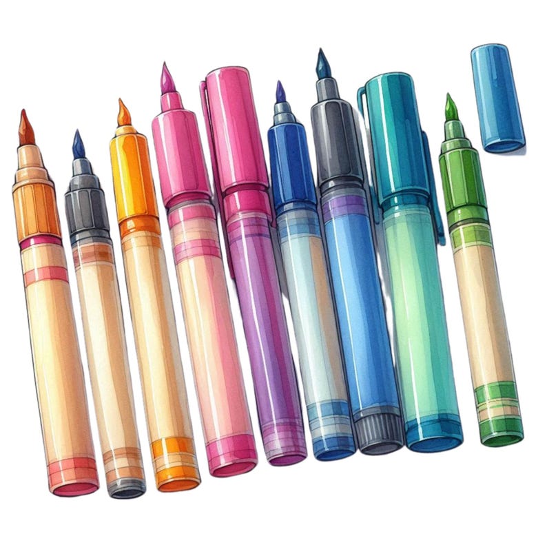 25 Art Supplies Clipart Transparent Background Art Clipart Instant ...