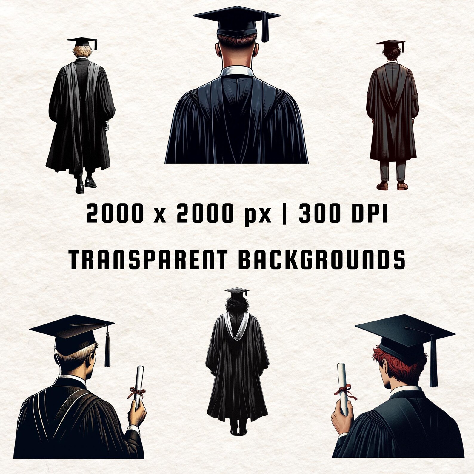 25 Graduation Boy Clipart | Graduate Male PNG | Male Graduate ...