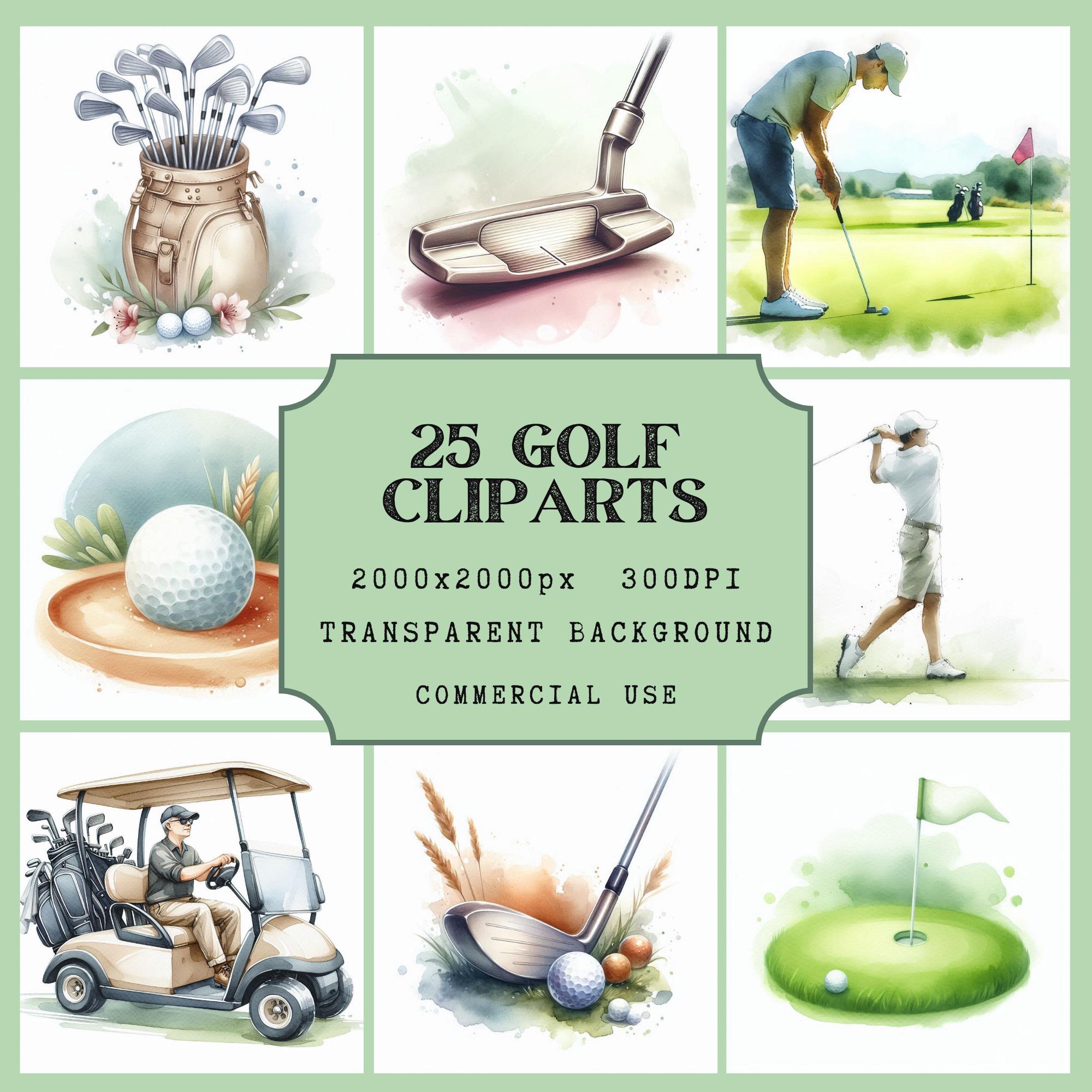 25 Golf Watercolor Clipart: Sports Illustrations (digital Download) - Etsy