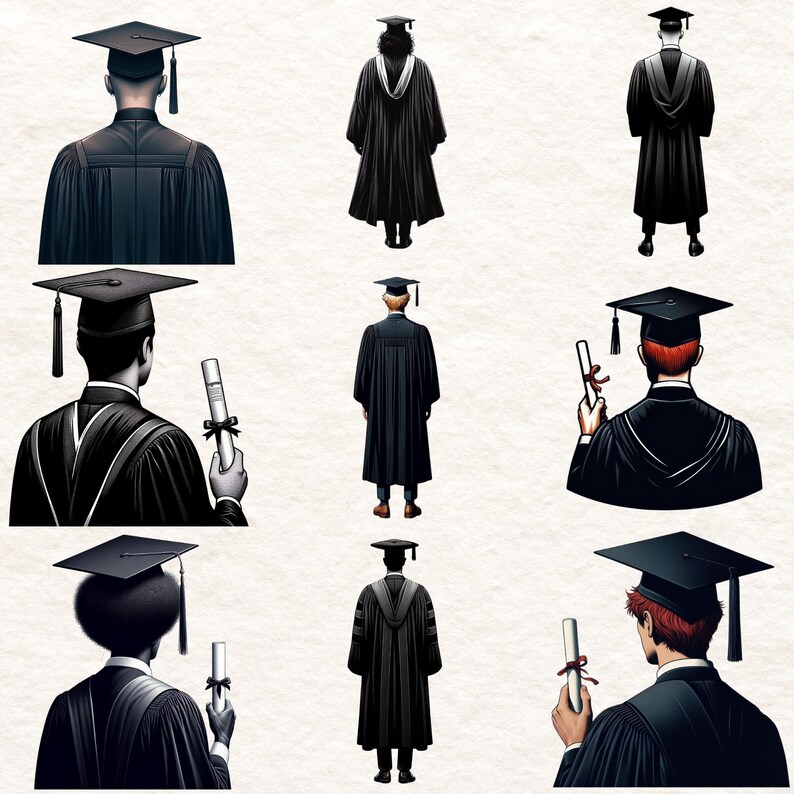 25 Graduation Boy Clipart | Graduate Male PNG | Male Graduate ...