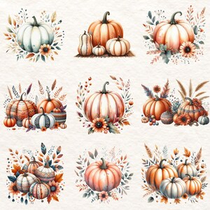 25 Boho Pumpkin Clipart | Pumpkin Printable | Autumn Clipart | Fall ...