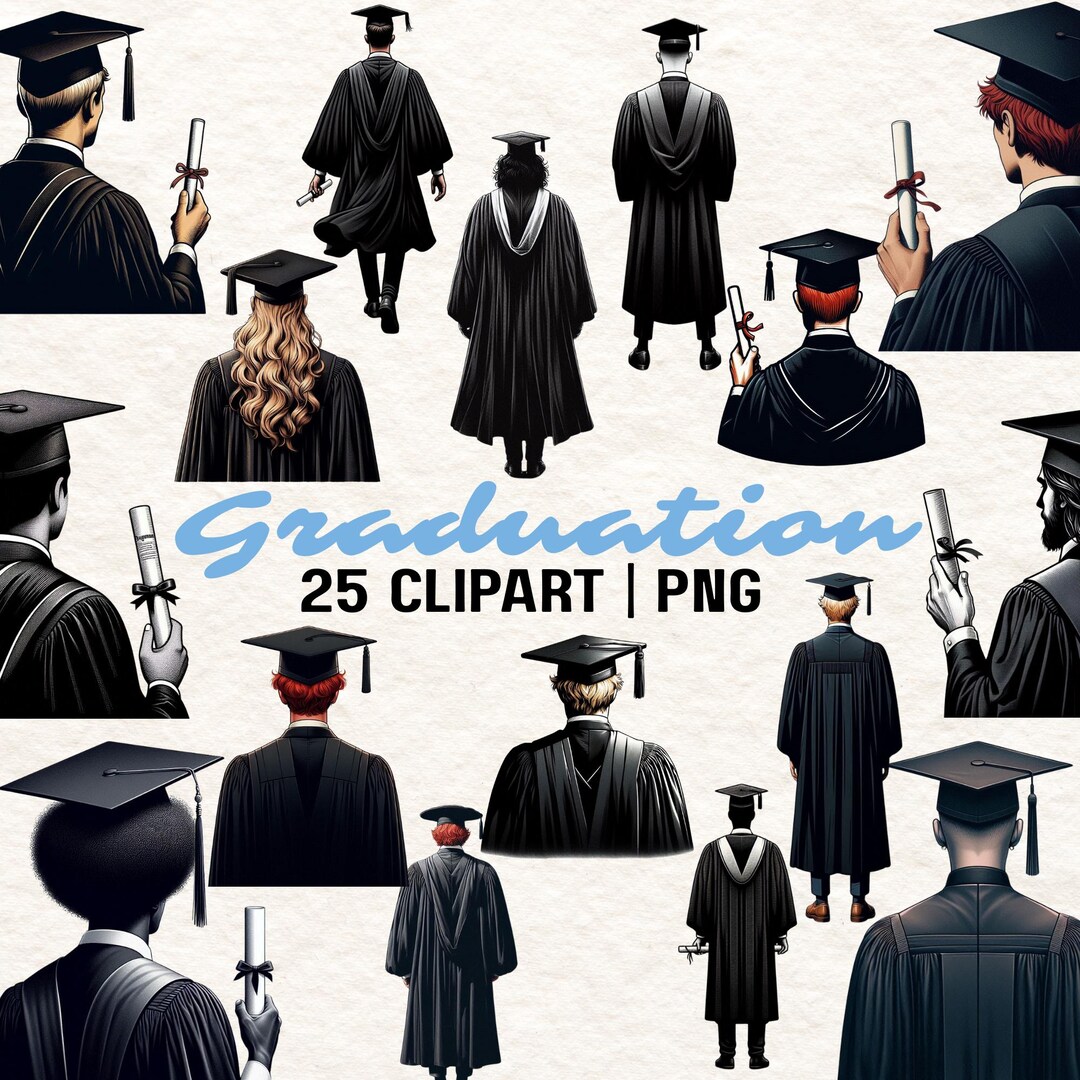 25 Graduation Boy Clipart | Graduate Male PNG | Male Graduate ...