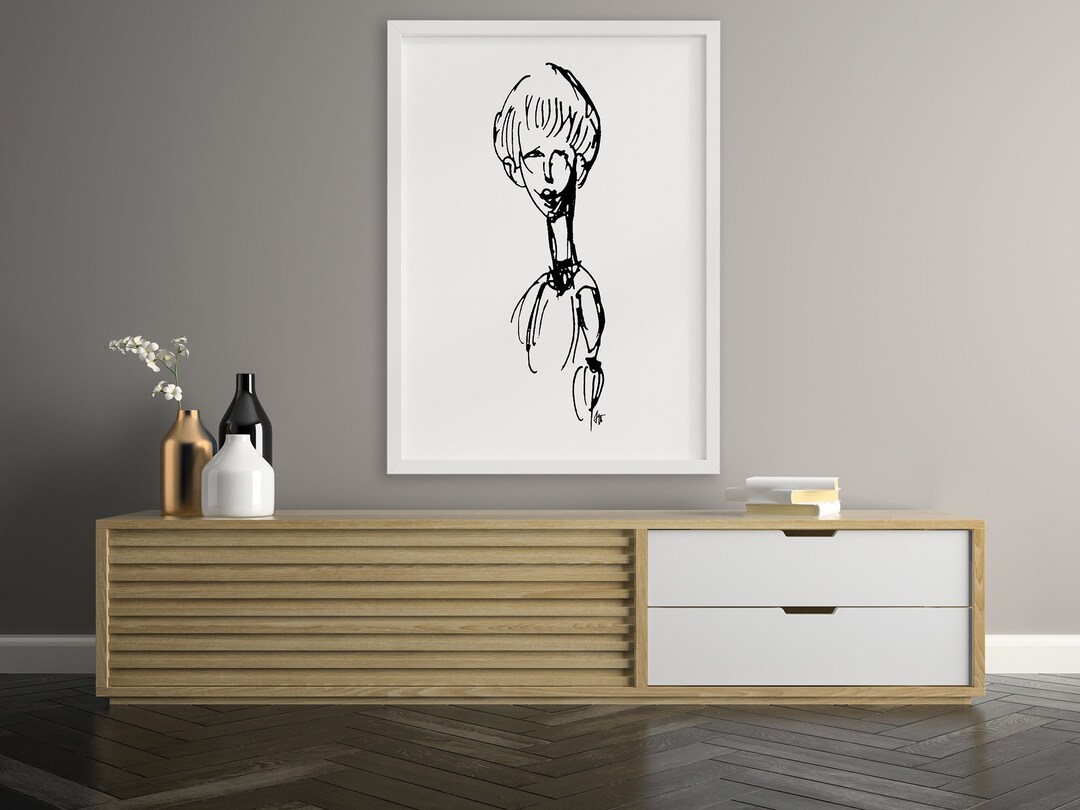 Long Neck Man Single Art Print, Let's Give Him a Back Story. Center ...