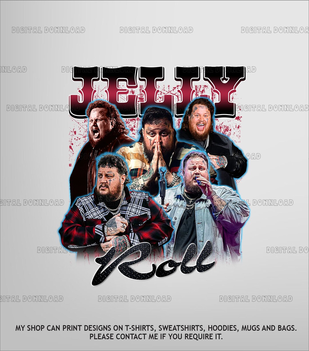 Jelly Roll Png, Vintage Jelly Roll Bootleg Png Bundle, Jelly Roll Music ...