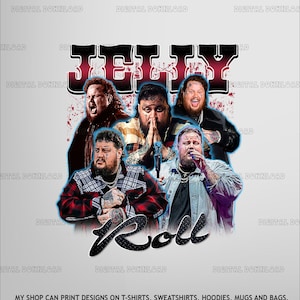 Jelly Roll Png, Vintage Jelly Roll Bootleg Png Bundle, Jelly Roll Music ...