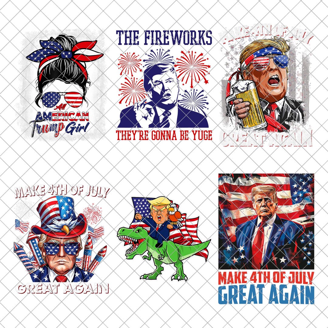 Trump 4th of July Png Bundle, Trump Png, 4th of July Png, Western Trump ...