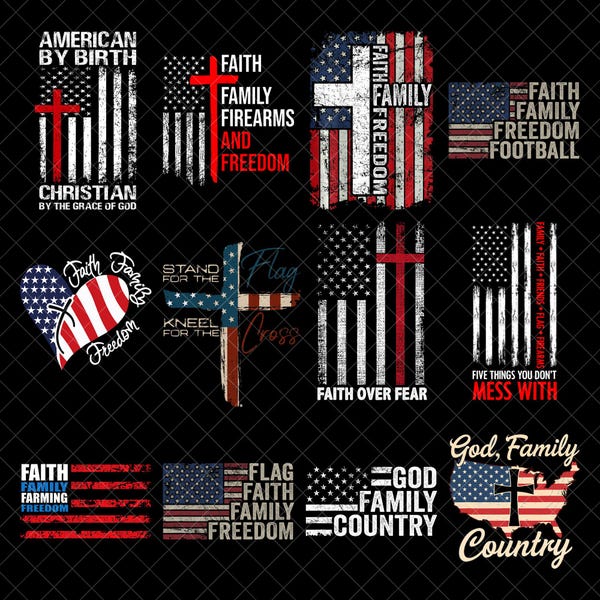 God Family Freedom Art - Etsy UK