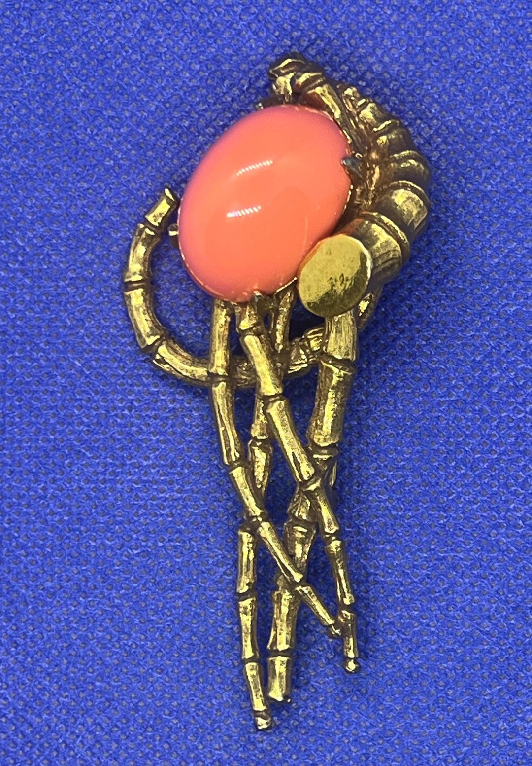 Vintage Pauline Rader Jeanne Coral Cabochon Sea Theme Brooch Pin - Etsy