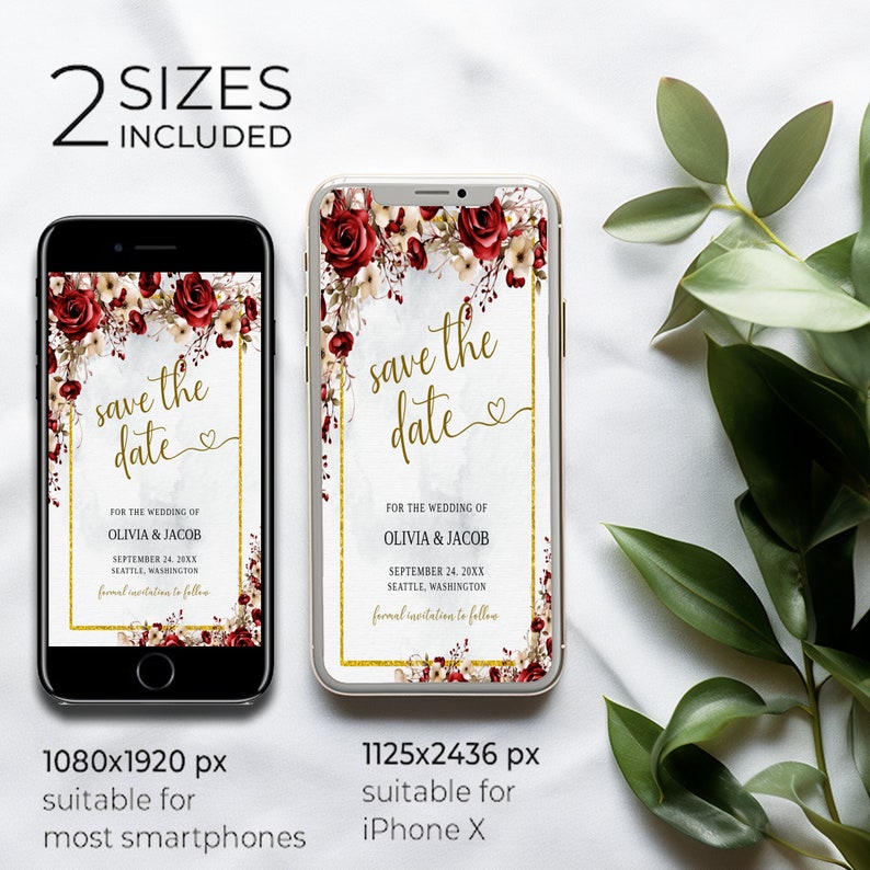 VALERIE Save the Date Template, Editable Save the Date Digital Download ...