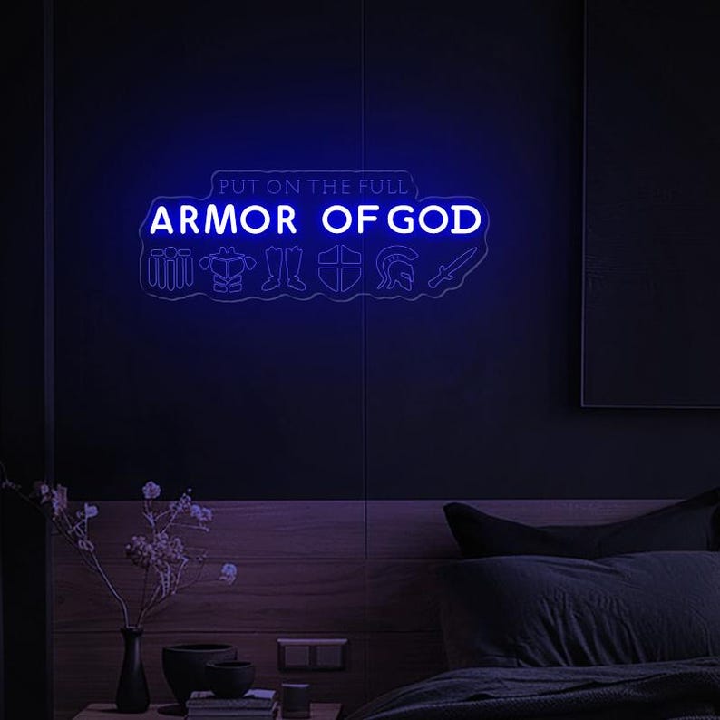 Armor of God Neon Sign: Christian Home Decor - Etsy