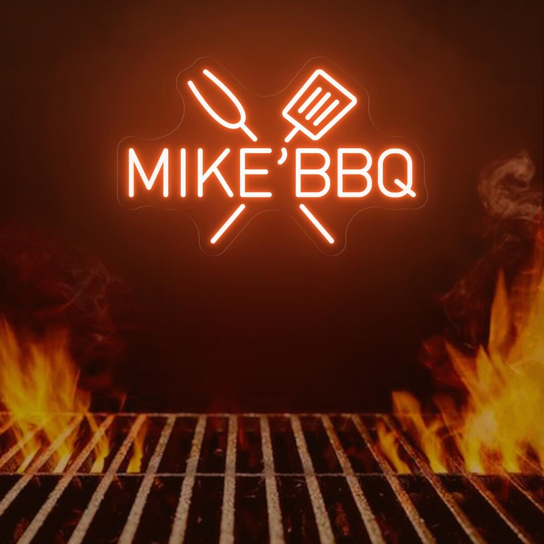 Personalized Barbecue Neon Sign, Custom BBQ Name Neon Sign,grill Sign ...