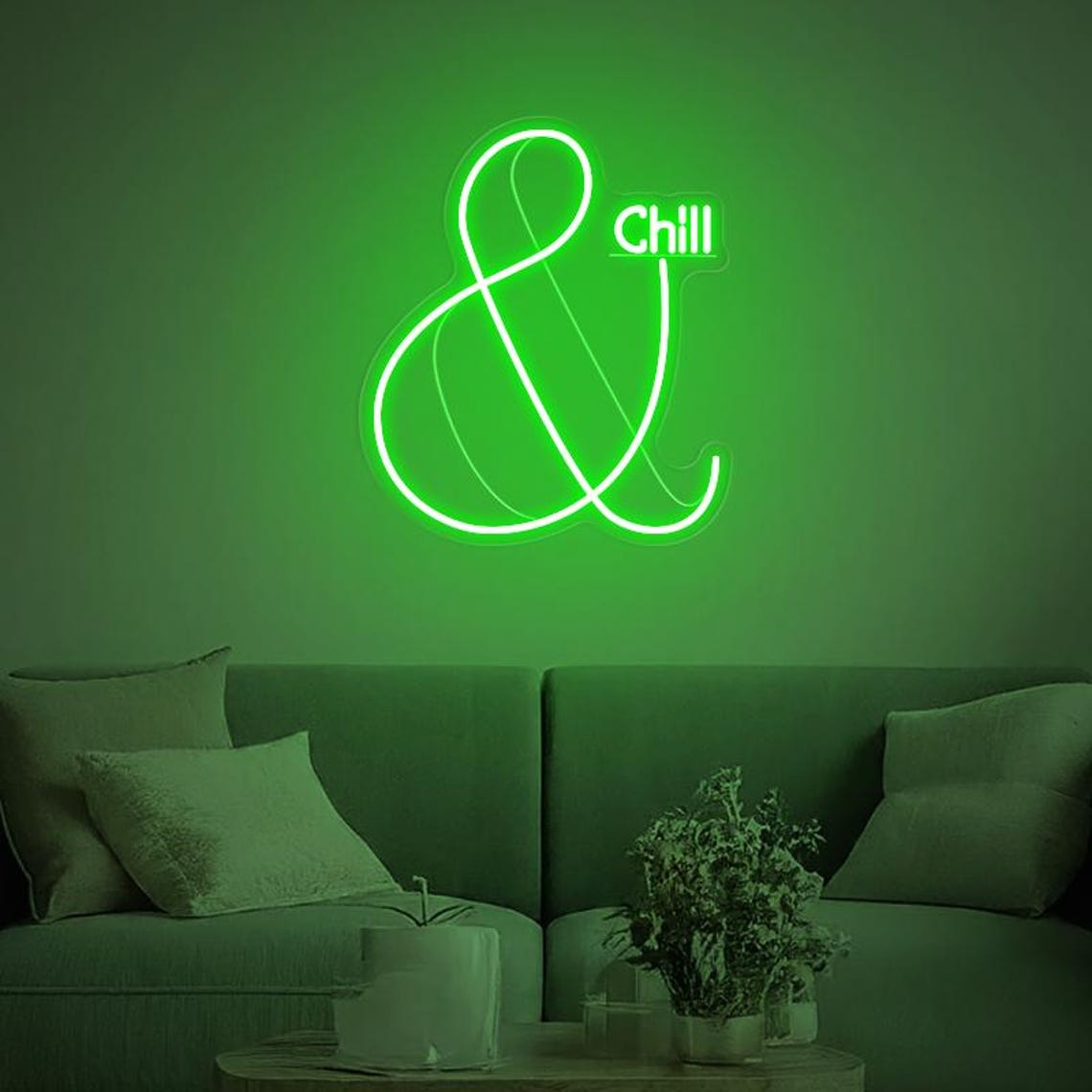 And Chill Neon Sign,retro Wall Art, Minimalist Home Decor,modern Slogan ...