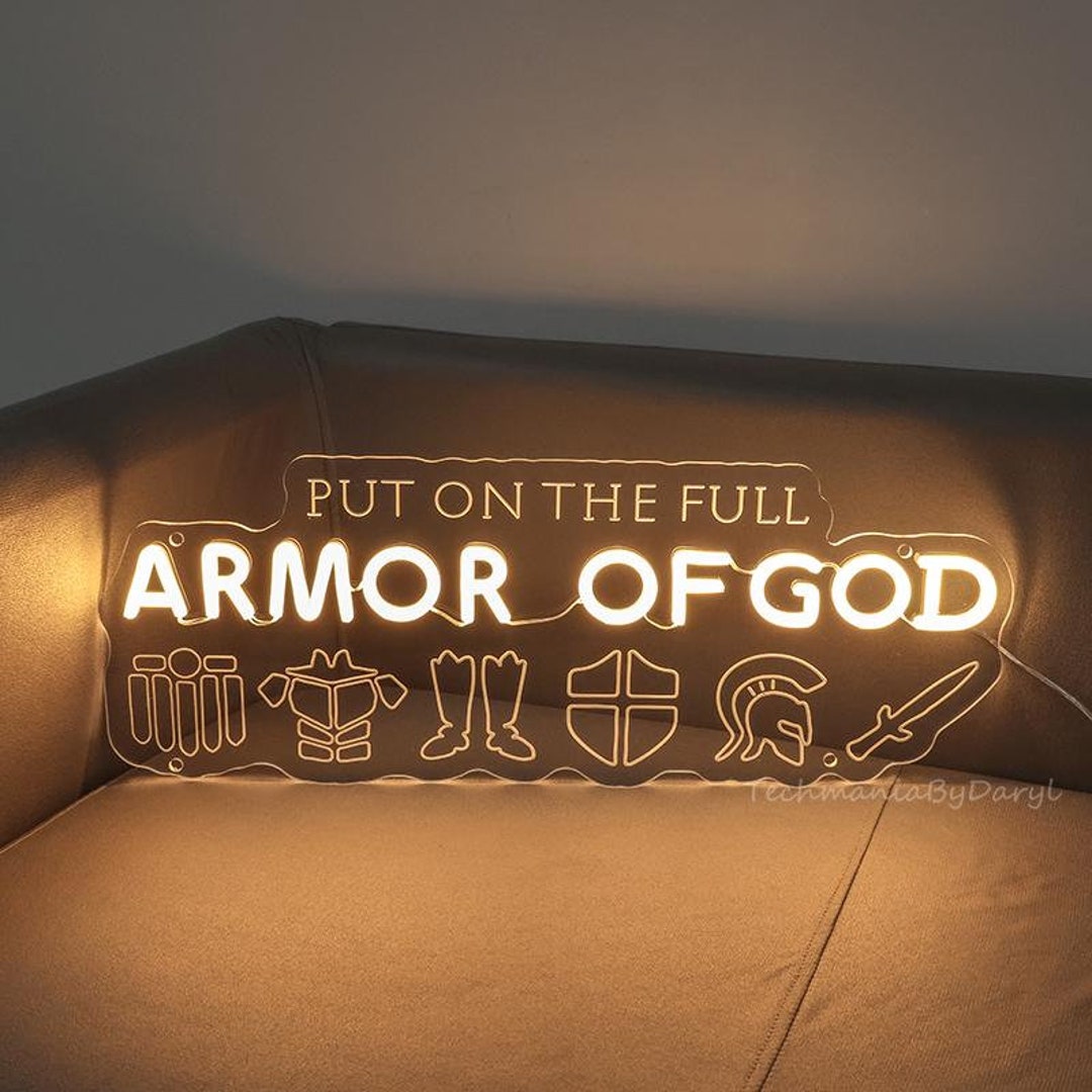 Armor of God Neon Sign: Christian Home Decor - Etsy