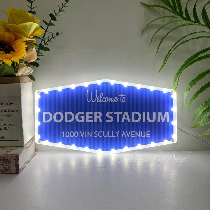 Dodger Stadium LED Neon Sign: Baseball Fan Gift, Man Cave Decor - Etsy