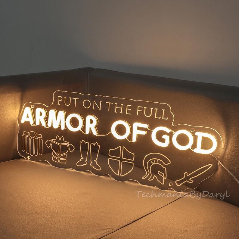 Armor of God Neon Sign: Christian Home Decor - Etsy