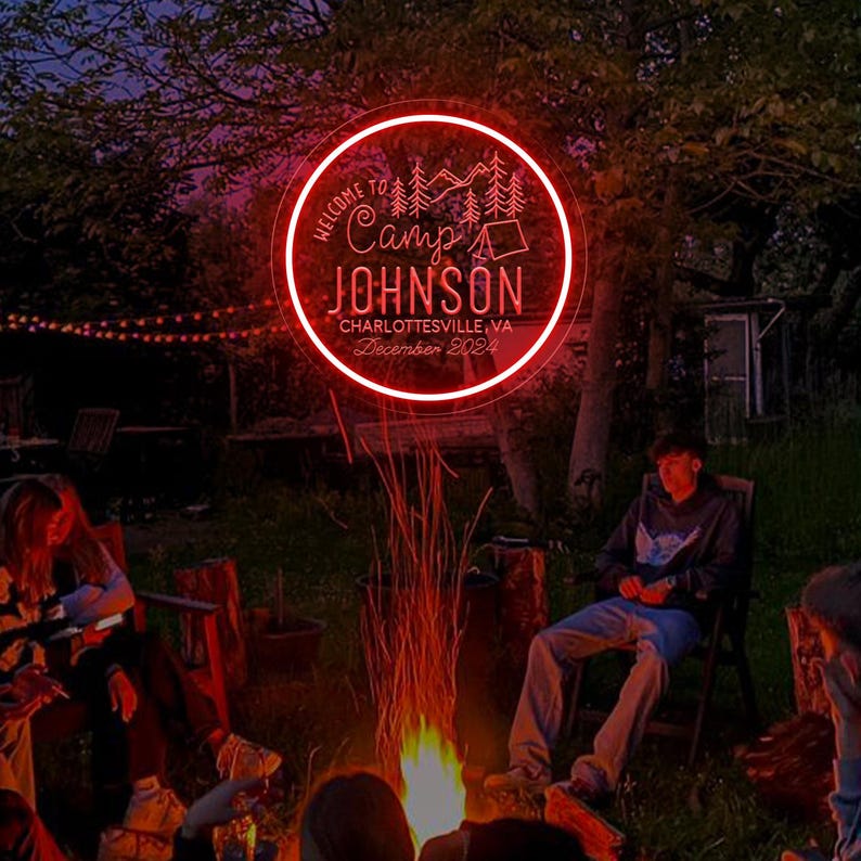 Custom Camp Neon Sign, Camp Bachelorette Party Neon Sign,cabin ...