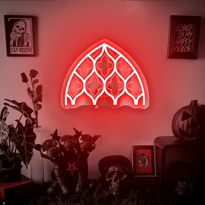 Gothic Cathedral Arch Mirror LED Neon Sign,church Window Mirror Wall ...