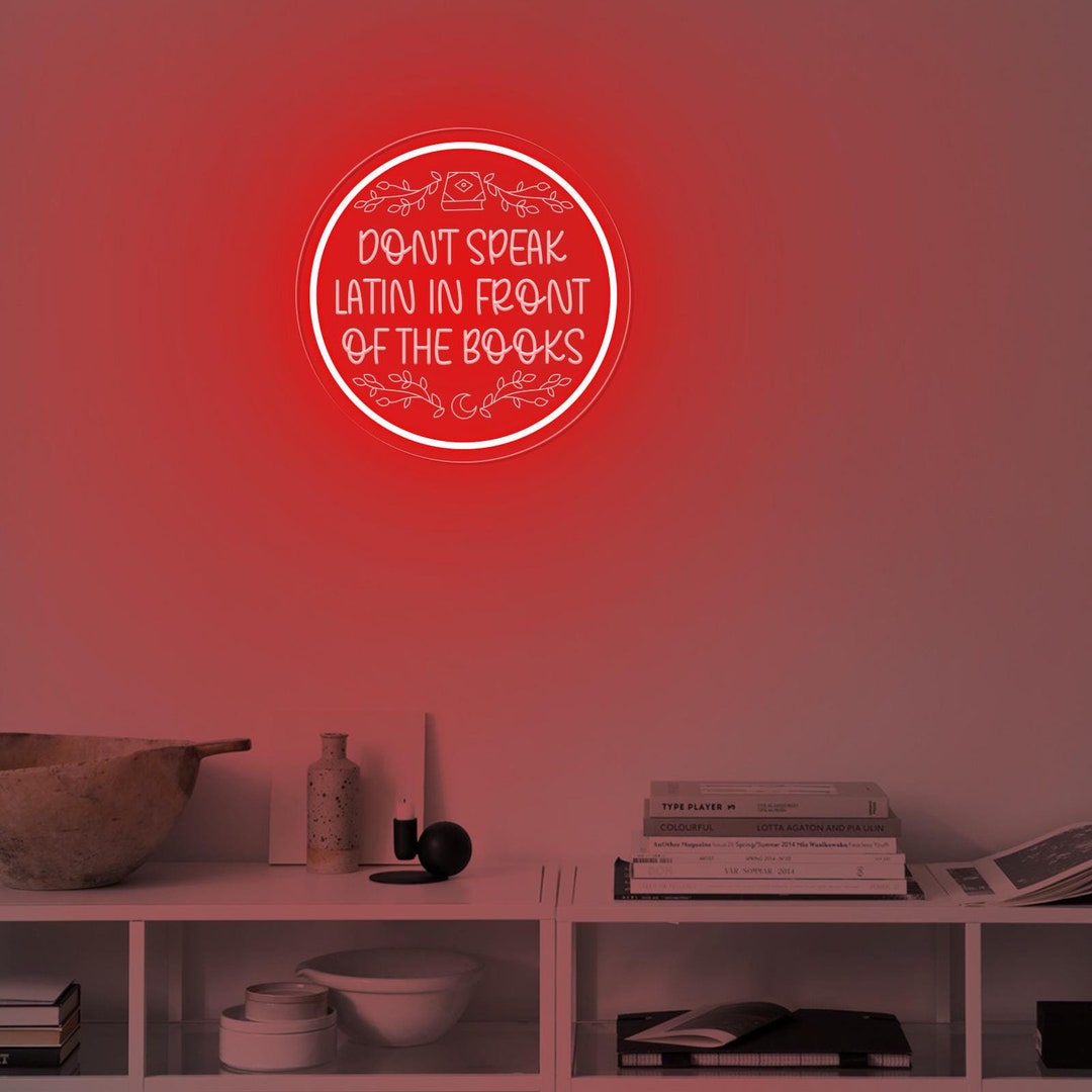 Don't Speak Latin Neon Sign,halloween Witchy Magickal Decor,gothic Wall ...