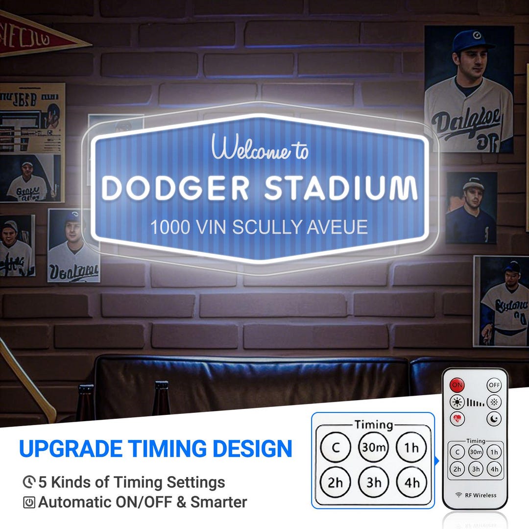 Dodger Stadium LED Neon Sign: Baseball Fan Gift, Man Cave Decor - Etsy