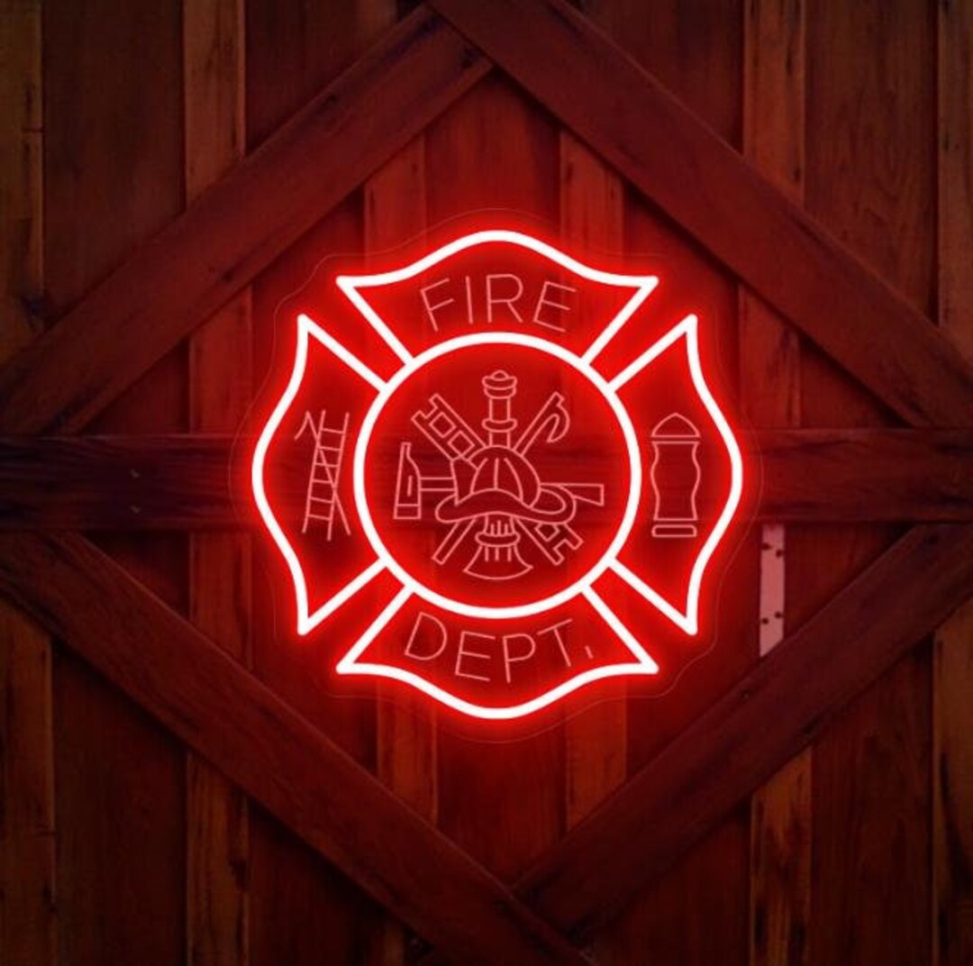 Fire Department Neon Sign,personalized Gift for Firefighter,fire ...