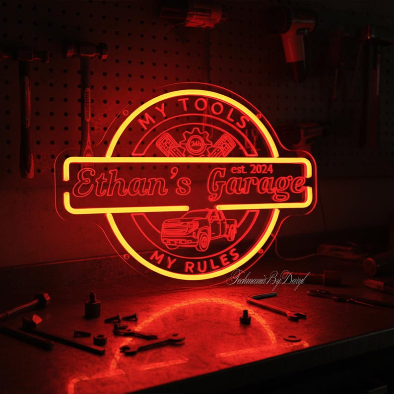 Custom Garage Neon Signs,garage Sign,personalized Light up Man Cave ...