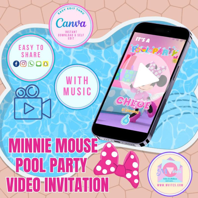 Minnie Pool Party Png - Etsy