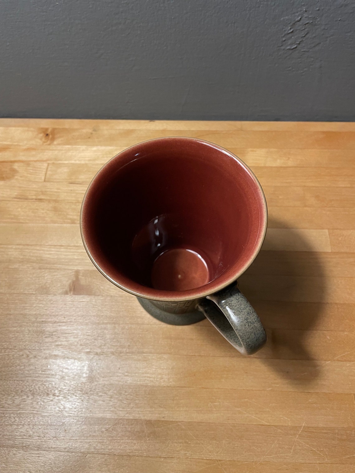 Vintage Denby Gatsby Deco Stoneware Mug - Red Glaze - England - Etsy