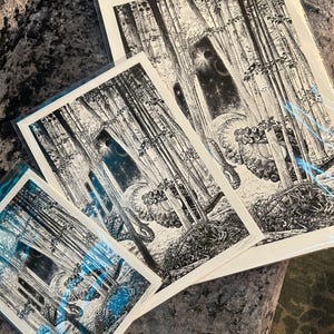 The Gate, Stippling Pen & Ink Lovecraftian Tarot Original Art Print by ...