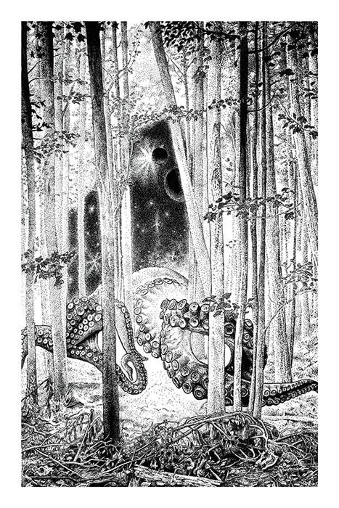 The Gate, Stippling Pen & Ink Lovecraftian Tarot Original Art Print by ...
