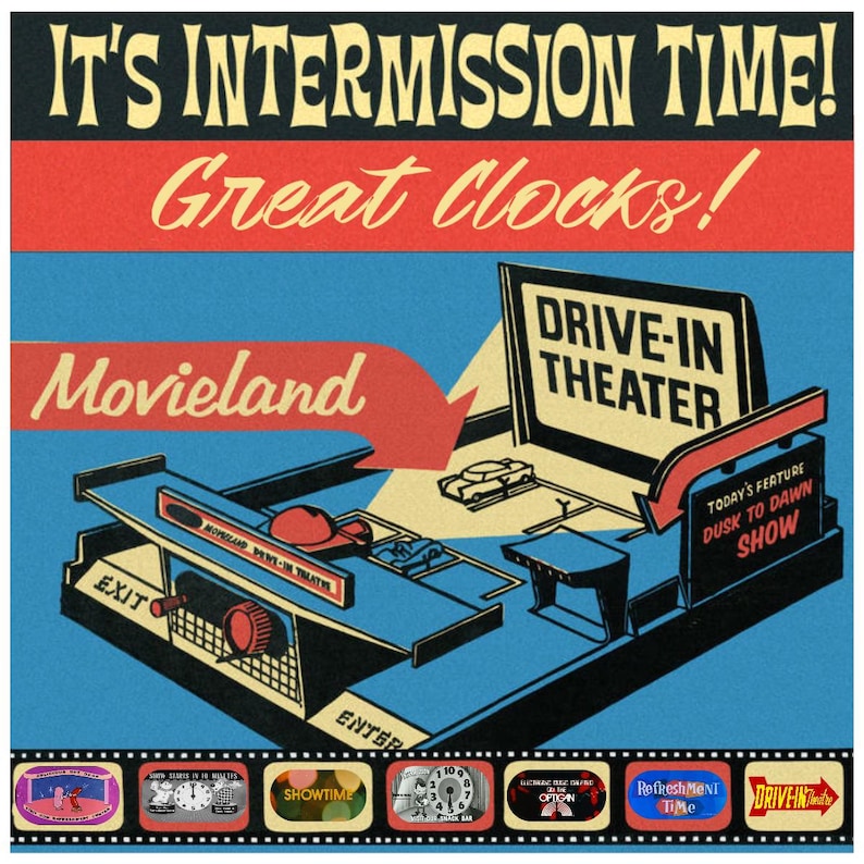 It's Intermission Time Drive-in Theater GREAT CLOCKS CD Audio Disc ...