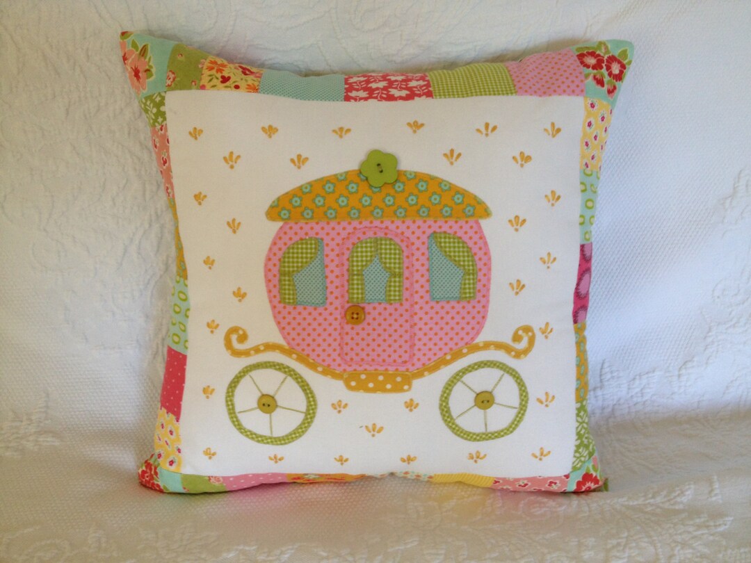 PILLOW PATTERN, Set of 3, Princess Theme, Patchwork and Appliqué, on ...