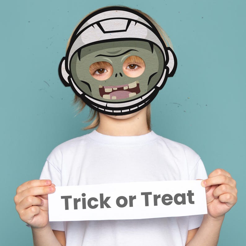 Space Halloween Mask Printable Zombie Masks Pumpkin Mask Halloween ...